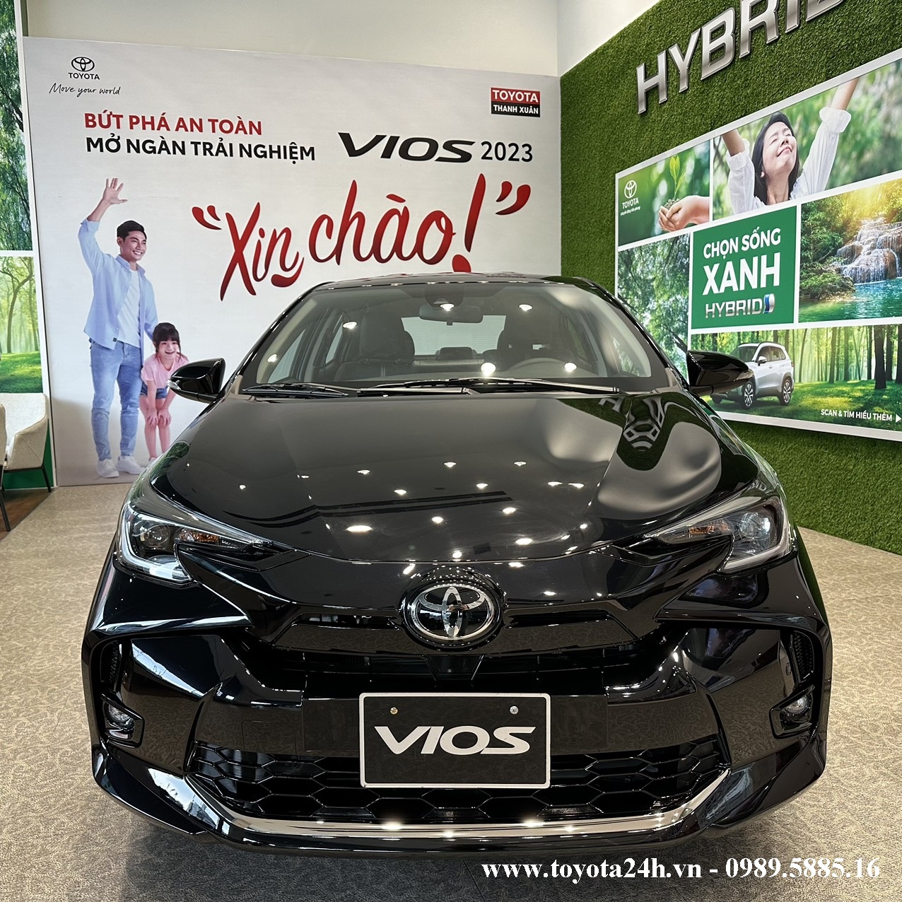 Toyota Vios 1.5G 2023 màu đen ánh, Hình ảnh xe, Bảng giá lăn bánh ...